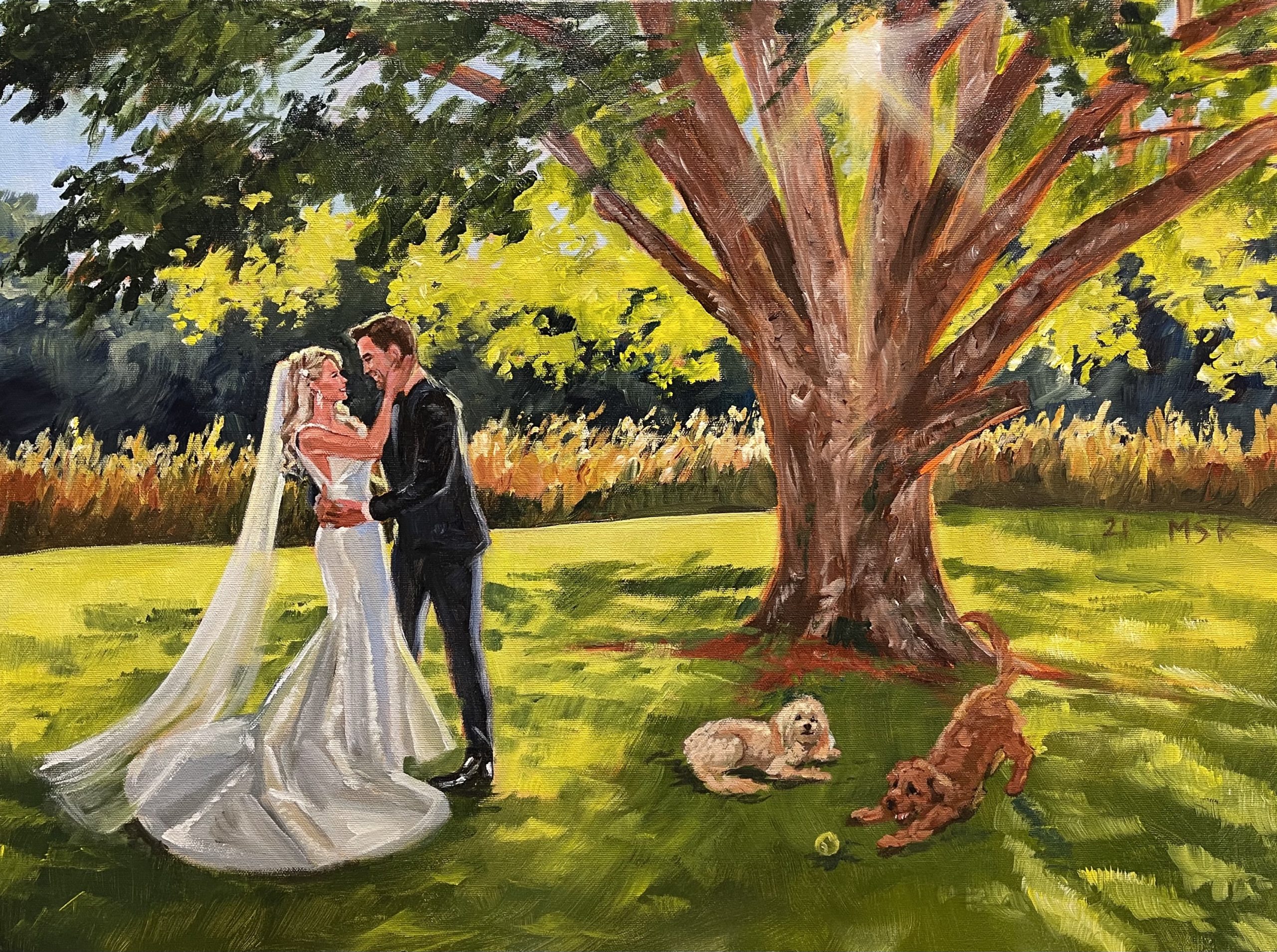 Canvas Painting For Wedding